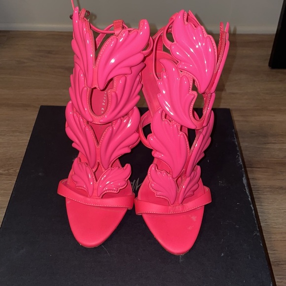 Giuseppe Zanotti | Shoes | Giuseppe Winged Pink Coline Heels | Poshmark